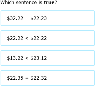 IXL - Compare money amounts (Year 5 maths practice)