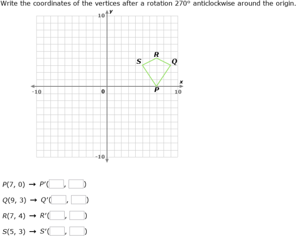 IXL - Rotations: find the coordinates (Year 11 maths practice)