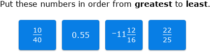 IXL - Put rational numbers in order (Year 7 maths practice)