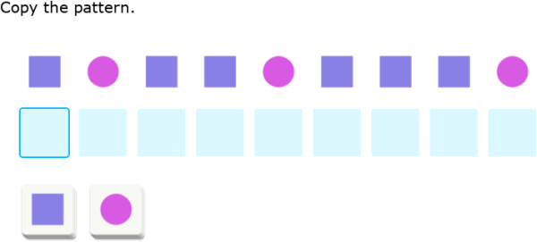 IXL - Growing patterns (Year 1 maths practice)