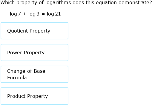 IXL - Identify properties of logarithms (Year 11 maths practice)