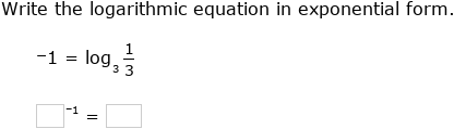 IXL - Convert between exponential and logarithmic form: rational bases ...