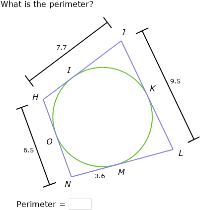 IXL - Perimeter of polygons with an inscribed circle (Year 11 maths ...