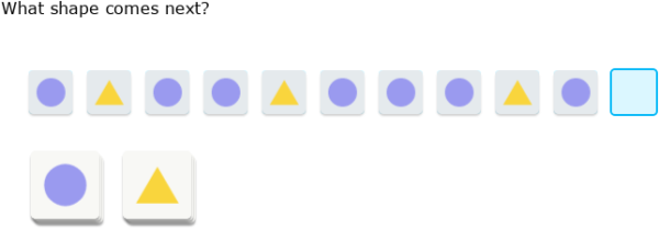 IXL - Find the next shape in a pattern (Year 4 maths practice)