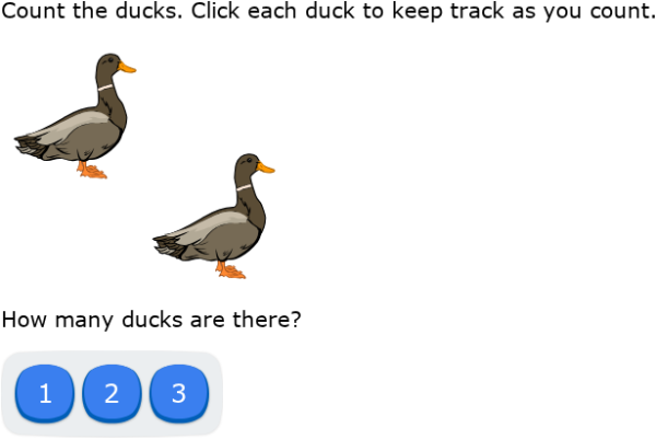 IXL - Learn to count - up to 3 (Kindergarten maths practice)