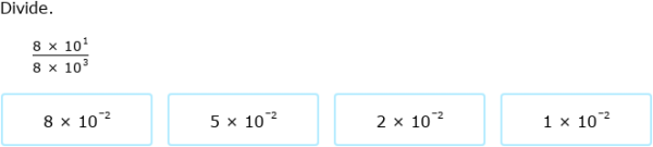 IXL - Divide numbers written in standard form (Year 10 maths practice)