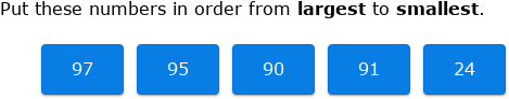 IXL - Put numbers up to 100 in order (Year 3 maths practice)