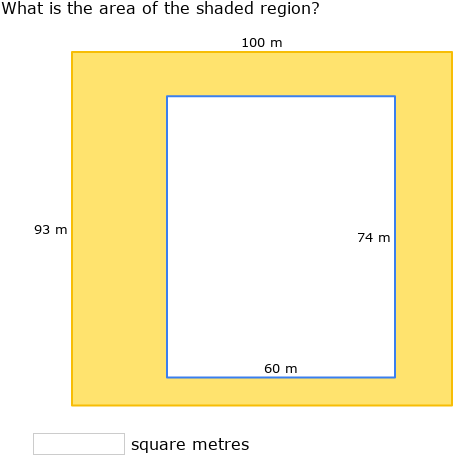 IXL - Area between two shapes (Year 11 maths practice)