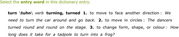 IXL - Use dictionary entries (Year 4 English practice)