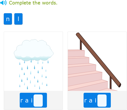 IXL - Complete the vowel digraph words (Year 2 English practice)