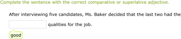 IXL - Good, better, best, bad, worse and worst (Year 10 English practice)