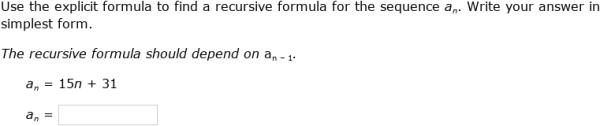 IXL - Convert between explicit and recursive formulas (Year 13 maths practice)