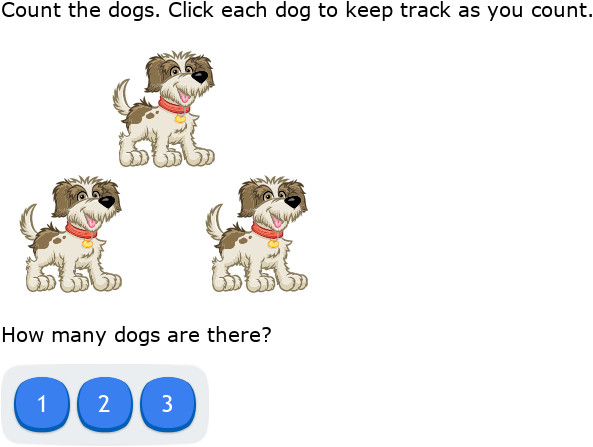 IXL - Learn to count - up to 3 (Kindergarten maths practice)