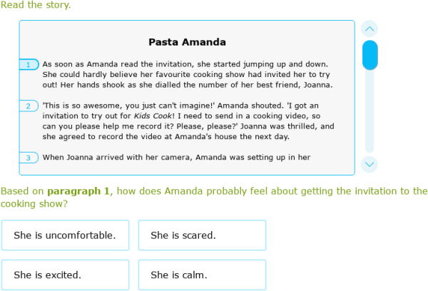 IXL - Read realistic fiction: set 2 (Year 4 English practice)