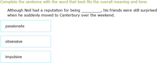 IXL - Choose the word whose connotation and denotation best match the ...