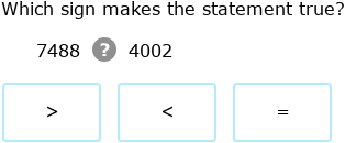 IXL - Comparing numbers (Year 4 maths practice)