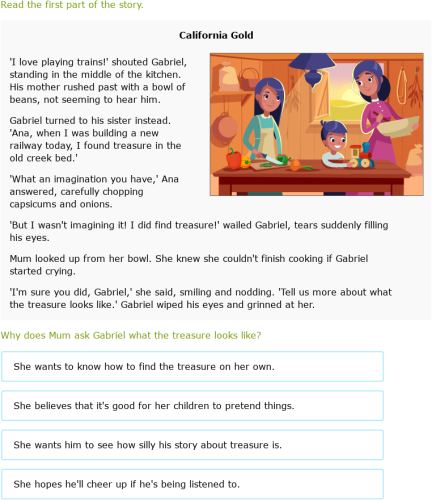 IXL - Read historical fiction with illustrations (Year 4 English practice)