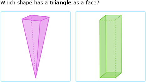 IXL - Identify faces of three-dimensional shapes (Year 4 maths practice)