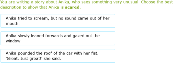 IXL - Show character emotions and traits (Year 4 English practice)