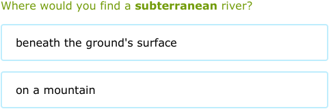 IXL - Words with sub- (Year 8 English practice)