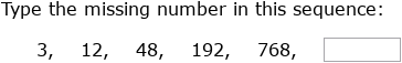 IXL - Complete a geometric number sequence (Year 6 maths practice)
