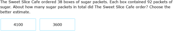 IXL - Estimate products: word problems (Year 4 maths practice)