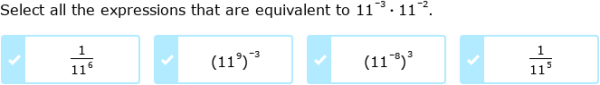 IXL - Identify equivalent expressions involving exponents (Year 9 maths ...