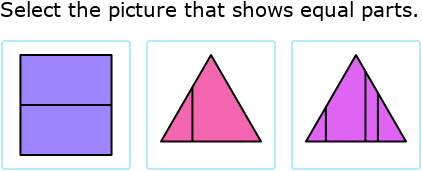 IXL - Equal parts - halves and quarters (Year 1 maths practice)