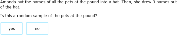 IXL - Identify representative, random and biased samples (Year 8 maths practice)