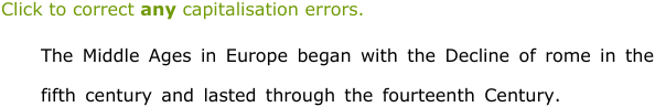 IXL - Correct capitalisation errors (Year 9 English practice)
