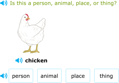 IXL - Is the noun a person, animal, place or thing? (Year 1 English ...