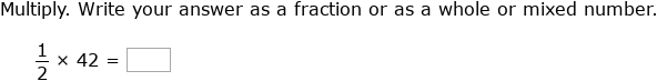 IXL - Fractions of whole numbers I (Year 7 maths practice)