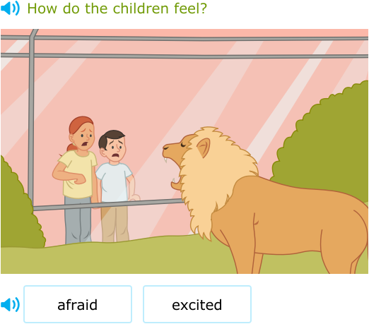 IXL - Which feeling matches the picture? (Year 1 English practice)