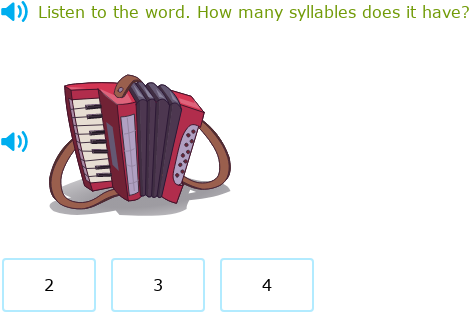 IXL - How many syllables does the word have? (Year 3 English practice)