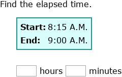 IXL - Elapsed time (Year 5 maths practice)