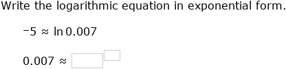 IXL - Convert between natural exponential and logarithmic form (Year 12 ...
