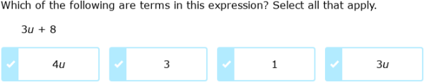 IXL - Identify terms and coefficients (Year 7 maths practice)