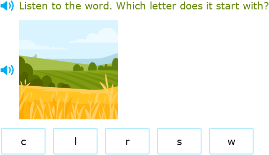 IXL - Which letter does the word start with? (Year 2 English practice)