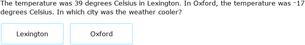 IXL - Compare temperatures above and below zero (Year 7 maths practice)