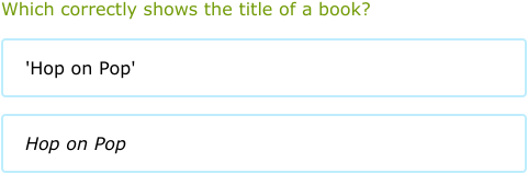 IXL - Formatting titles (Year 10 English practice)