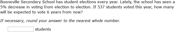 IXL - Exponential growth and decay: word problems (Year 13 maths practice)