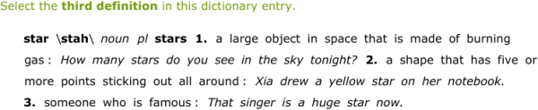 IXL - Use dictionary entries (Year 7 English practice)
