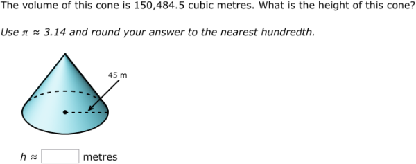 IXL - Volume of pyramids and cones (Year 11 maths practice)