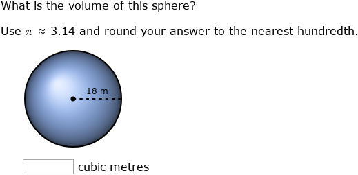 IXL - Volume and surface area of spheres (Year 9 maths practice)