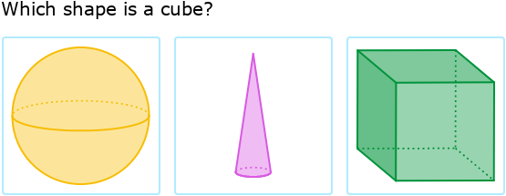 IXL - Select three-dimensional shapes (Year 1 maths practice)