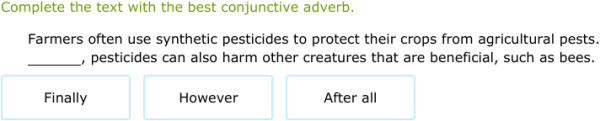 IXL - Transitions with conjunctive adverbs (Year 8 English practice)