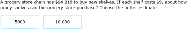 IXL - Estimate to solve word problems (Year 9 maths practice)