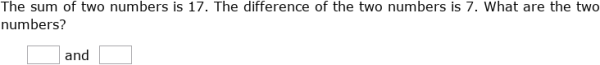 IXL - Find two numbers based on sum and difference (Year 4 maths practice)