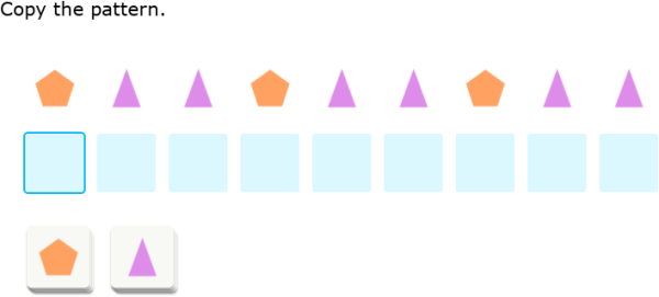 IXL - Shape patterns (Year 1 maths practice)