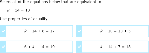 IXL - Identify equivalent equations (Year 10 maths practice)